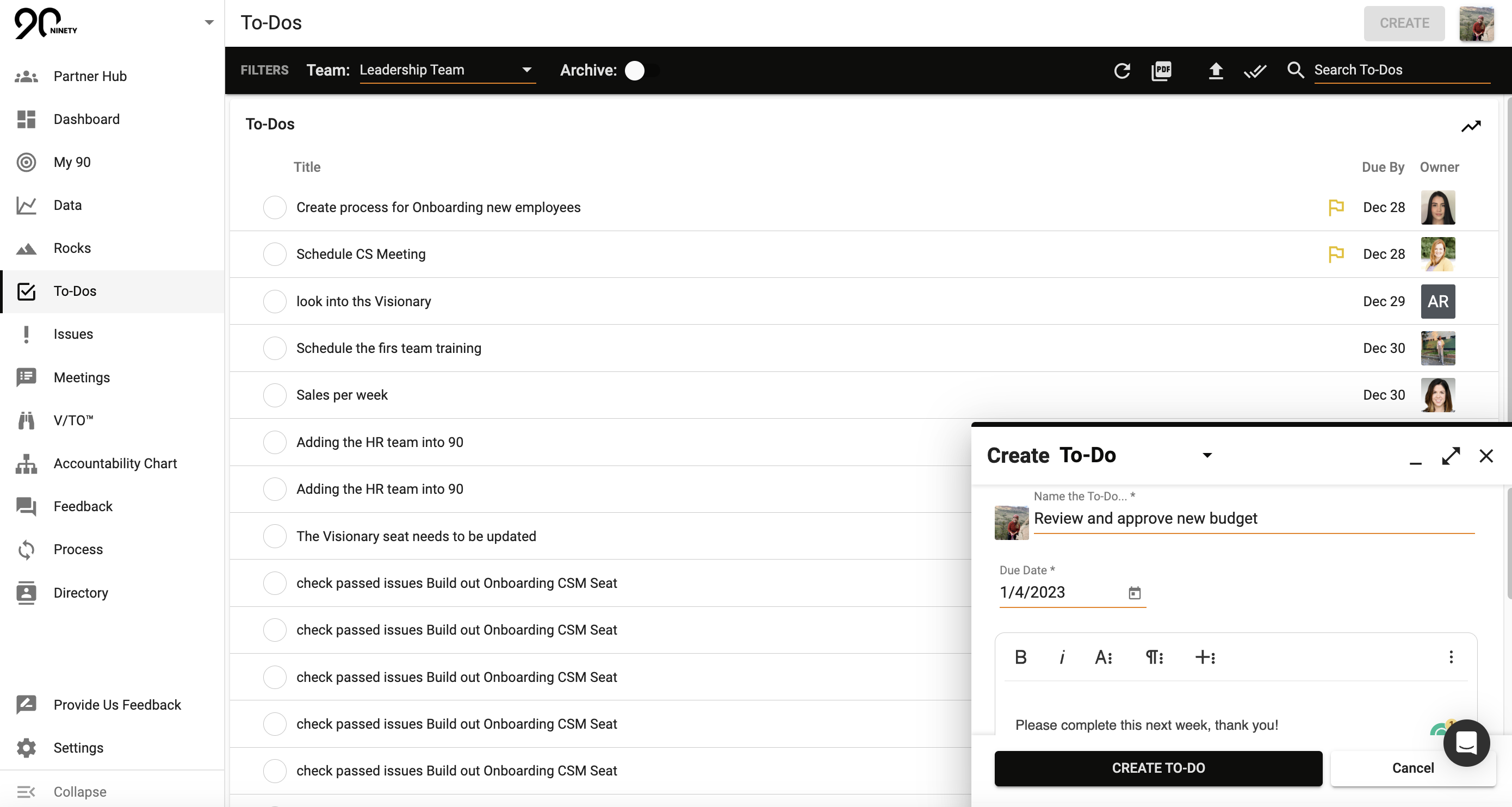 Software for EOS® | Ninety